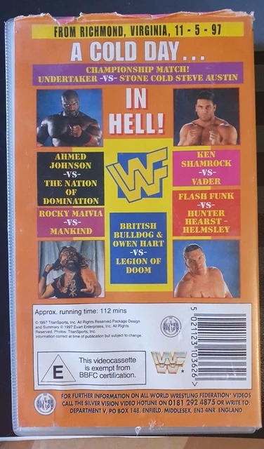 WWF - IN Your House 15 - 1997 - PAL UK VHS Video Tape - WWE AEW WCW ...