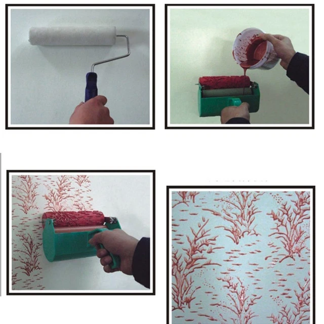 PAINTS PAINTING GRAIN Pattern Tool Grain Paint Roller Imitation Pattern ...