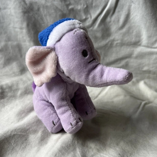 DISNEY STORE LUMPY Winnie the pooh heffalump small blue hat soft toy ...