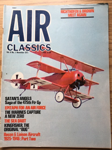 AIR CLASSICS NOV 1971, Satans Angels,The Sea Dart £2.61 - PicClick UK