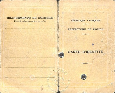VINON (18) CARTE D'identite / Old Identity Card 1933 EUR 11,90 ...