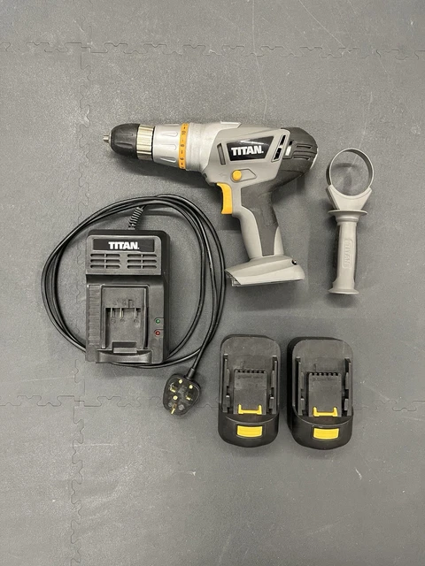 TITAN COMBI DRILL 18V TTE273COM Cordless 13mm Keyless Chuck with ...