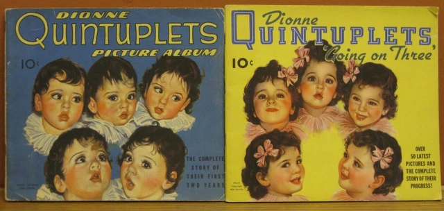 DIONNE QUINTUPLETS PICTURE Album Story of Their First Two Years going ...
