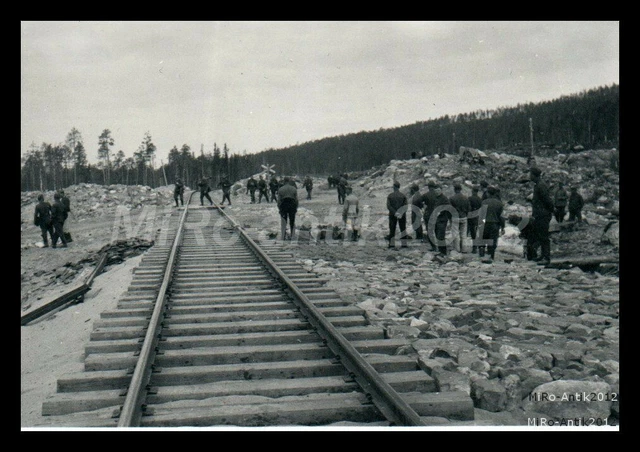 FOTO, WK2, ALAKURTTI/RUS, Kompanie bei Gleisbau/Erweiterung 1942, 5026 ...