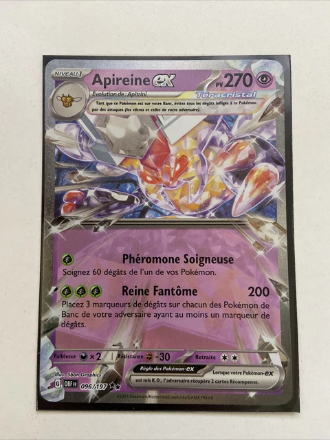 CARTE POKÉMON APIREINE EX 096/197 EV3 OBF Flammes obsidiennes NEUF FR ...