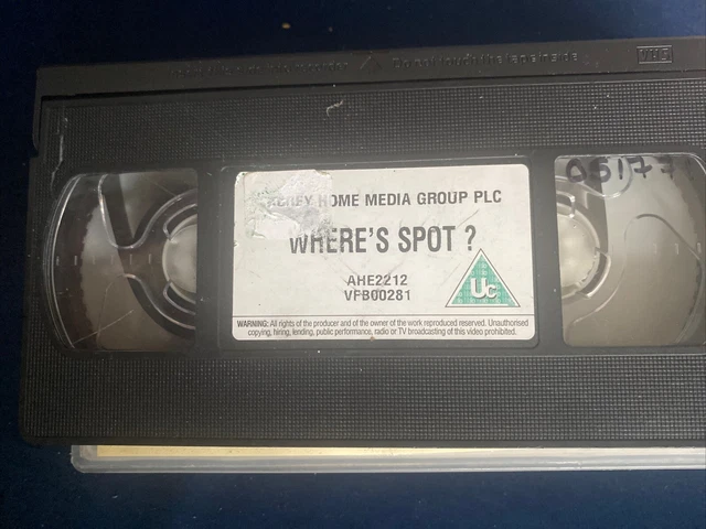 WHERE’S SPOT ? Vintage VHS- Classic Children’s Video £10.60 - PicClick UK
