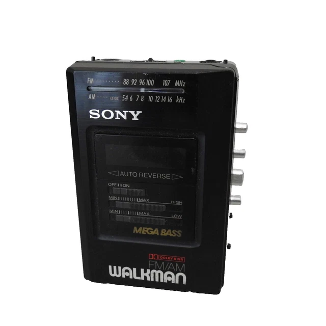 SONY WALKMAN RADIO Cassette Player WM-AF57/BF57 Vintage Mega Bass Auto ...