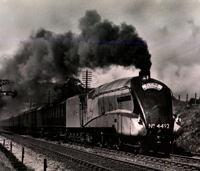 LNER 4492 DOMINION of New Zealand locomotive steam train Railway RPPC ...