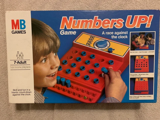 MB GAMES 1982 Numbers Up! Board Game Complete Excellent Condition ...