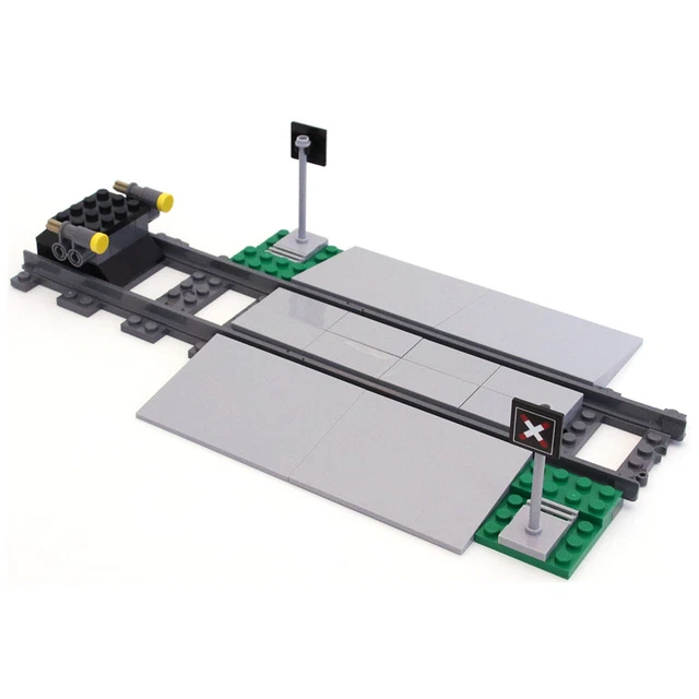 LEGO TRAIN CITY Railway Level Crossing Track and Buffers from 60198 NEW ...