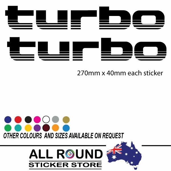 2 X TURBO Stickers 4WD 4x4 Sticker $12.00 - PicClick AU