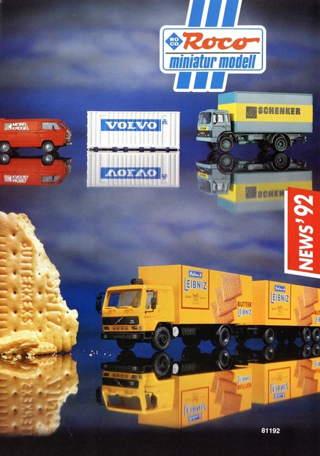 ROCO MINIATUR MODELL Prospekt 1992 News Modellautoprospekt brochure ...