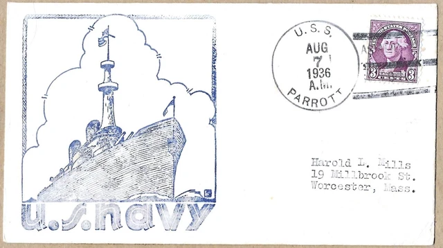 COPERTURA MARINA FLOTTA Asiatica Uss Pappagallo Dd-218 Su Pattuglia 7 ...