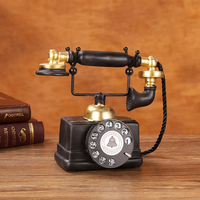 RETRO OLD PHONE Figure Resin Phone Metal Ornament Bar £21.11 - PicClick UK
