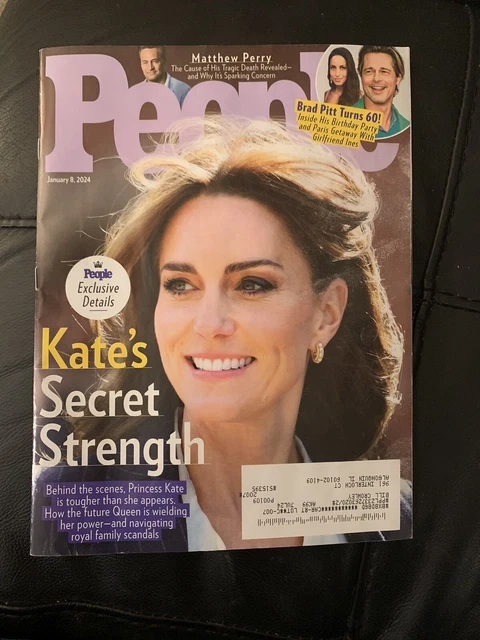 PEOPLE MAGAZINE JAN 8, 2024 Princess Kate's Secret Strength/Brad Pitt ...