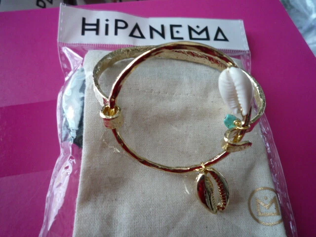 SUPERBE BRACELET JONC Ouvrant "Hipanema" Hapuna Gold/Tm/L/Pochon Griffe EUR 30,00 - PicClick FR