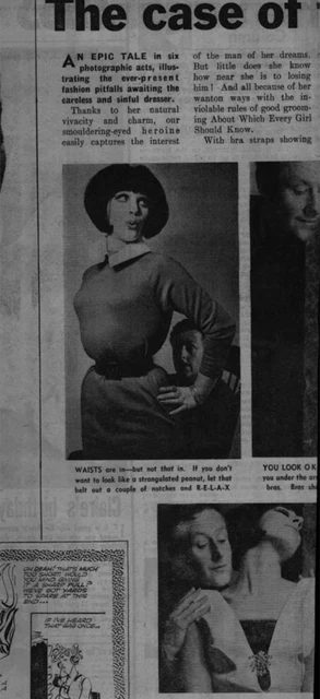 RARE FENELLA FIELDING Newspaper 1963 Sinful Brunette Rare Photo Story ...