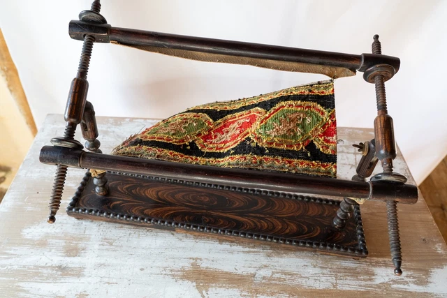 MÉTIER À TISSER broder ancien en bois mercerie broderie EUR 85,00 ...