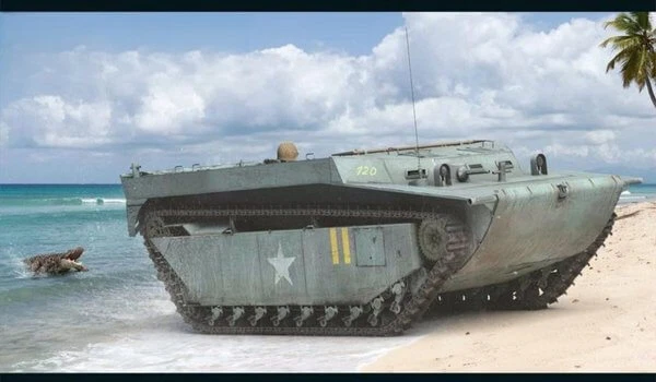 RUBICON MODELS LVT-4 Water Buffalo Landing Vehicle Tracked 1/56 28mm US ...