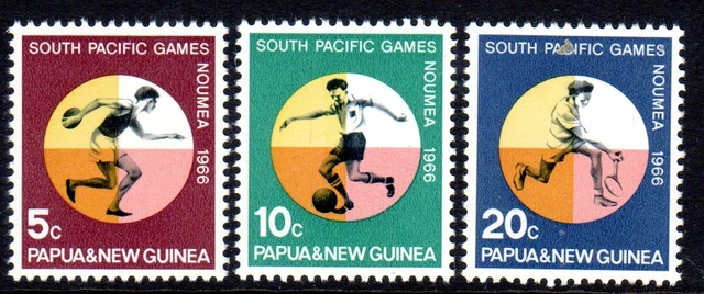 PAPUA NEW GUINEA 1966 South Pacific Games SG97-99 MNH $1.50 - PicClick AU