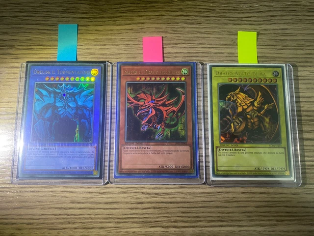 YU-GI-OH NUOVE 3 divinità egizie drago alato di ra obelisk Slifer del cielo ita EUR 8,00 ...