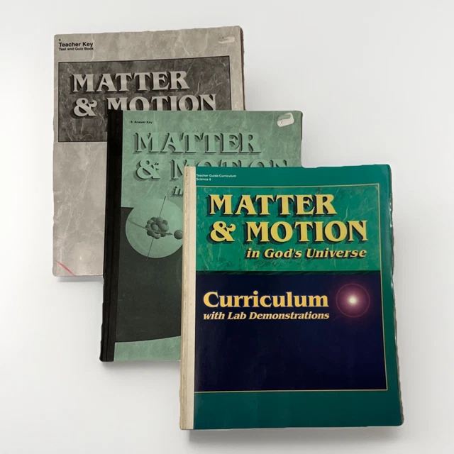 ABEKA SCIENCE MATTER & Motion Teacher Lessons Lab Demo Teacher Keys See ...