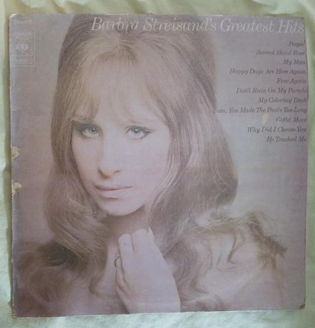 BARBRA STREISAND'S GREATEST Hits - Vinyl Record LP Album - 1969 CBS ...