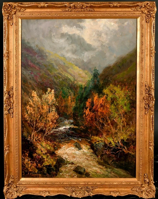 JOHN FALCONER SLATER (1857-1937) Paesaggio Fluviale Boscoso Antico ...