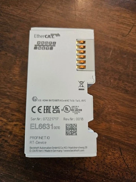 BECKHOFF ETHERCAT TERMINAL 2-Port Communication Interface PROFINET RT ...