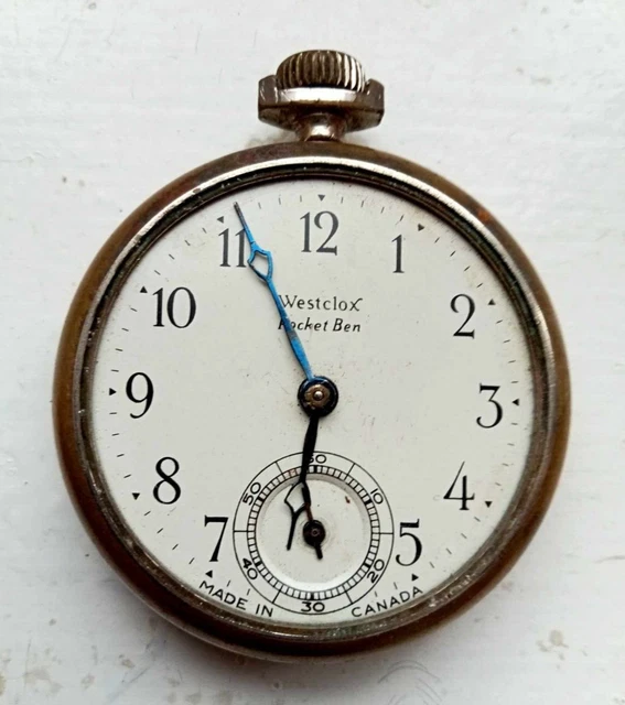 ANTIQUE 1920S WESTCLOX Pocket Ben Pocket Watch Canada £34.99 - PicClick UK