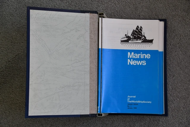 EASIBINDER CONTAINING 24 copies of MARINE NEWS for 1985 & 1986 £10.80 ...