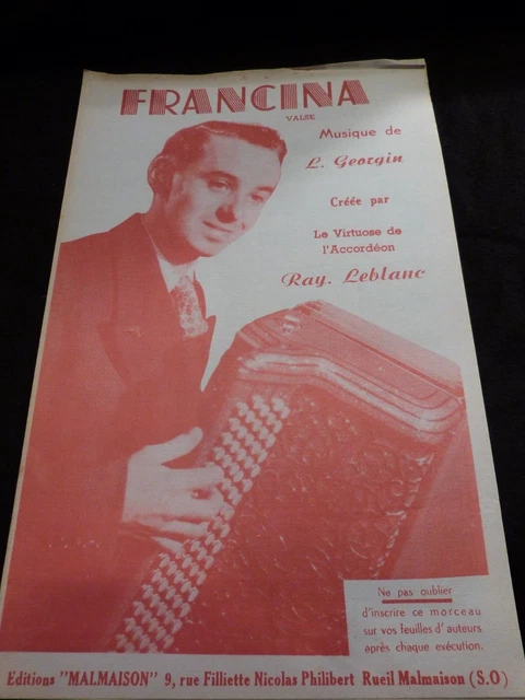 PARTITURA FRANCINA RAY Leblanc Spartiti EUR 16,05 - PicClick IT