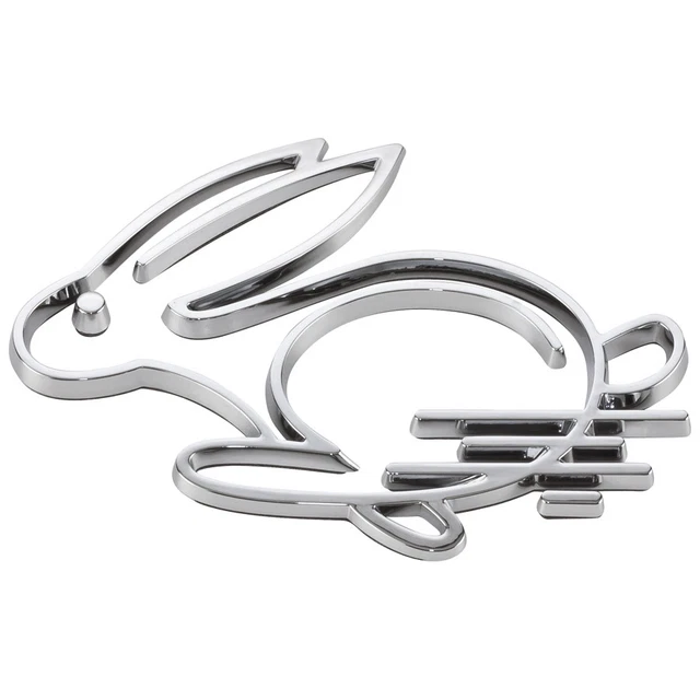 VW RABBIT GT GTI emblem 6x5.5 golf rabbit original chrome logo ...