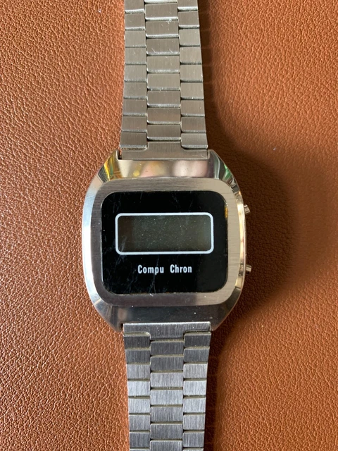 VINTAGE COMPU CHRON LCD Digital Watch 1970s / 1980's Not Working £10.00 ...