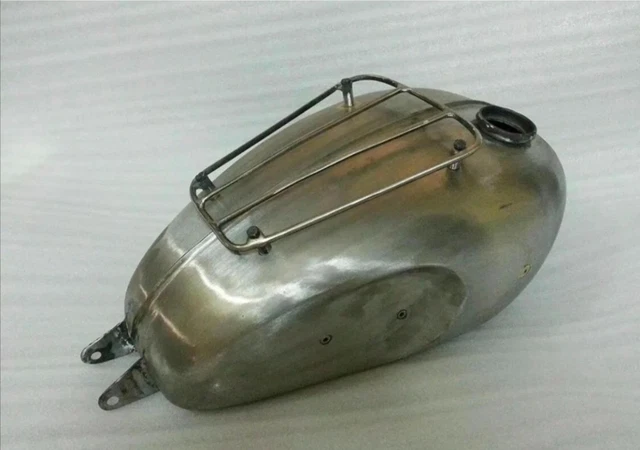 TRIUMPH TROPHY TR6 PRE-UNIT 1950s GAS PETROL TANK WITH PARCEL GRID ...
