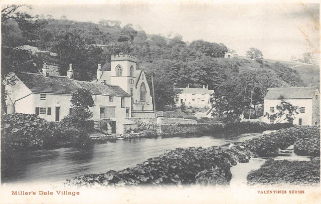 MILLERS DALE VILLAGE Peak District England Early Postcard $14.43 ...