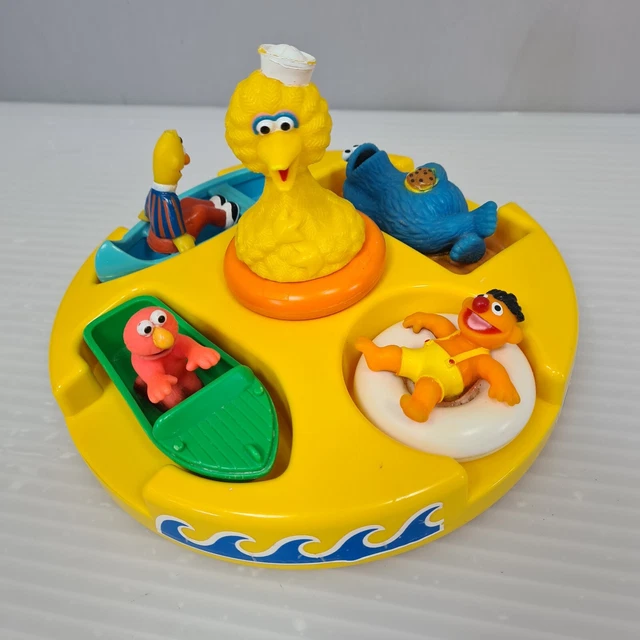 TOYCO JIM HENSON Sesame Street Bath Toy Carousel Elmo Bert Ernie Big Bird Cookie £21.73 ...