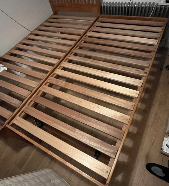 WOODEN SINGLE BED Frame with Pull-Out Bed £146.30 - PicClick UK