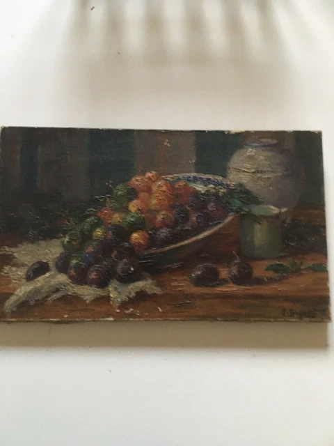 TABLEAU ANCIEN HUILE Sur Toile nature morte début xx EUR 29,49 - PicClick FR