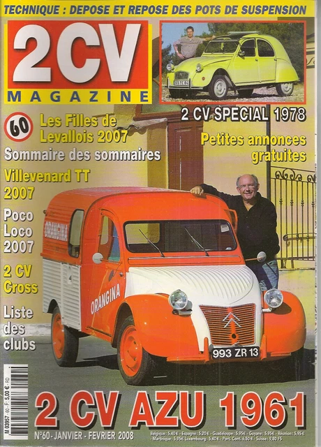 2CV MAGAZINE 60 Citroen 2Cv Azu 1961 Citroen 2Cv Special 1978 Pots De ...