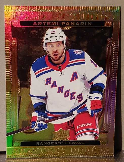 ARTEMI PANARIN 2022-23 UD Tim Hortons Gold Etchings G-9 New York ...