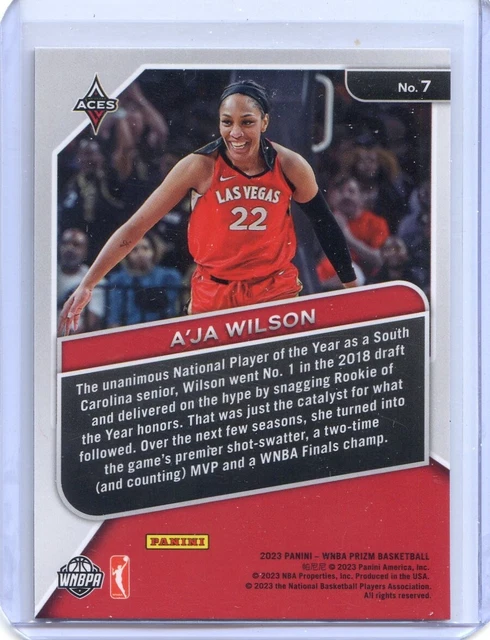 2023 PANINI PRIZM WNBA Get Hyped NO. 7 A'ja Wilson - Las Vegas Aces EUR ...