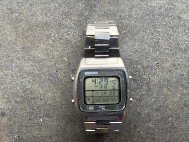 SEIKO DIGITAL WATCH-VINTAGE Seiko Running Man 1984 -Seiko A714-5000 AO ...