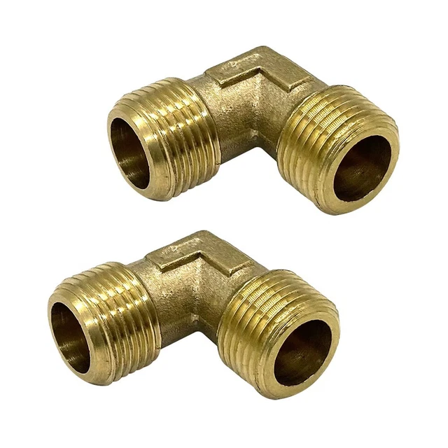 QUICK CONNECT BRASS 16 5mm Male Thread Check Valve Elbow Coupler Set of ...