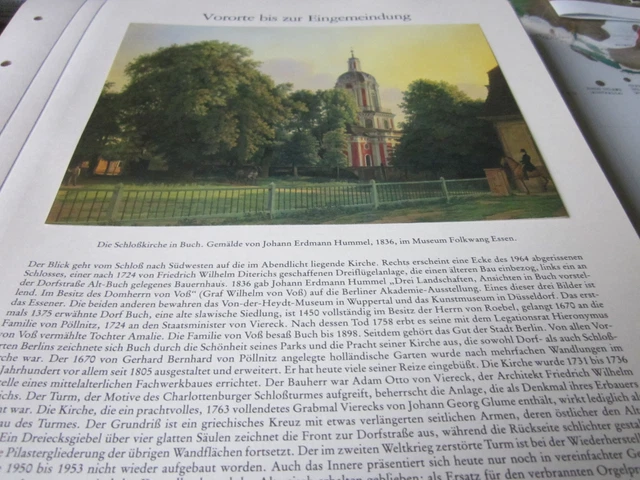 BERLIN ARCHIV 12 Vororte 6026 Schloßkirche in Buch 1836 Johann eRDMANN ...