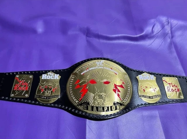 WWE BELT THE Rock Brahma Bull Replica Championship Title Belt 2MM Brass ...