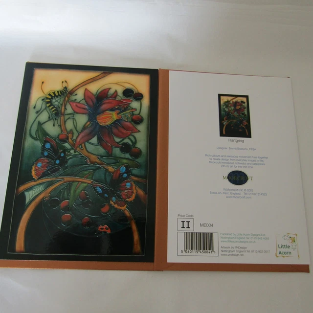 4 NEW MOORCROFT Cards New Emma Bossons Tree Doves Calla Lily Hartgring ...