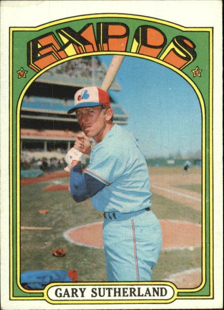 CARTE DE BASEBALL 1972 Topps Montréal Expos #211 Gary Sutherland - EX ...