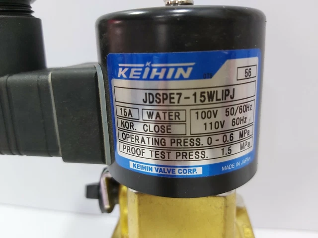 KEIHIN JDSPE7-15WLIPJ SOLENOID Valve 100V 50/60HZ JDSPE715WLIPJ £328.36 - PicClick UK