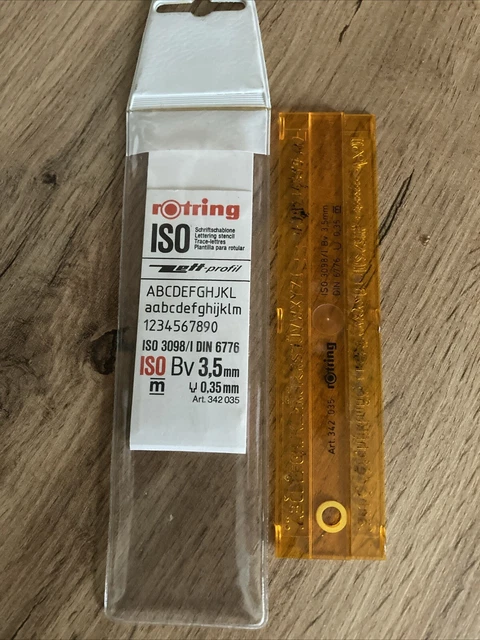 ROTRING: SCHRIFTSCHABLONE ISO 3098/I DIN 6776 Art. 342035 Technisches ...